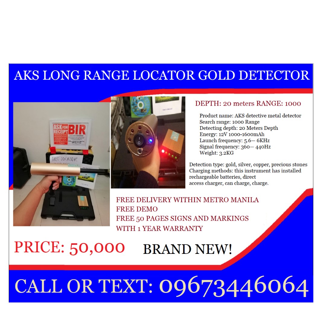 Gold Detector Long Range Locator AKS 1000 range to 20 meters depth 100% ...