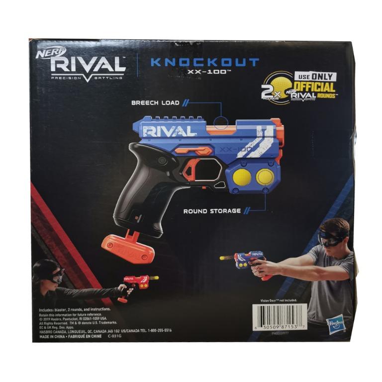 Hasbro Nerf Rival Knockout XX-100 Blaster (blue or red), Hobbies & Toys ...