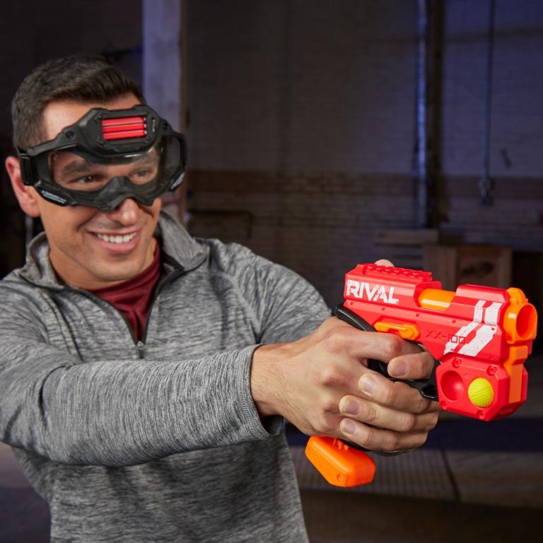 Hasbro Nerf Rival Knockout XX-100 Blaster (blue or red), Hobbies & Toys ...