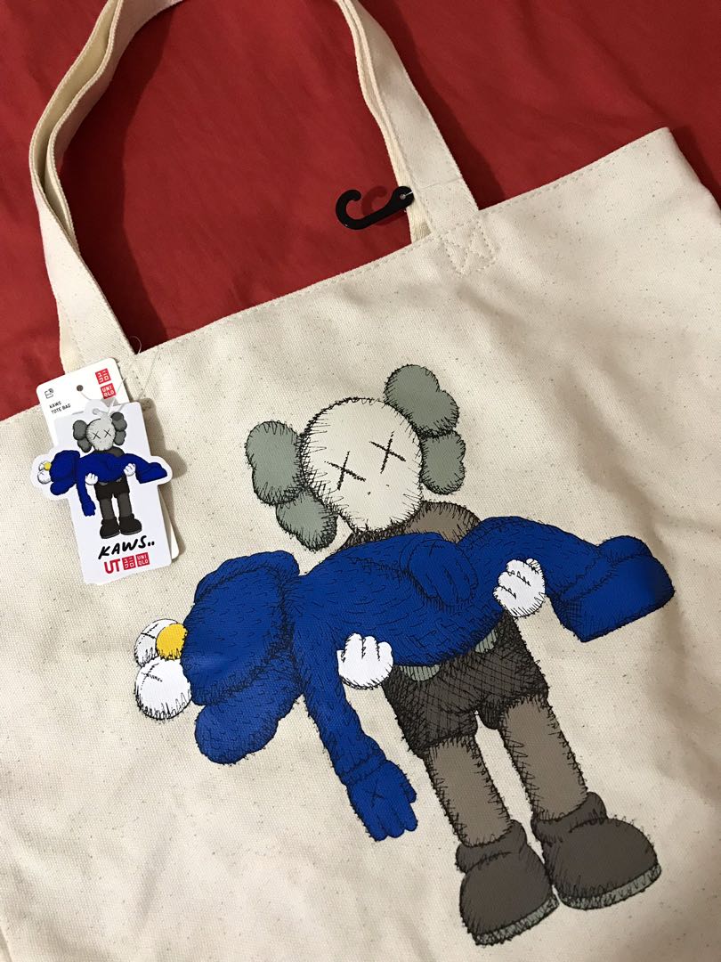 KAWS Tote Bag Uniqlo, Luxury, Bags & Wallets on Carousell