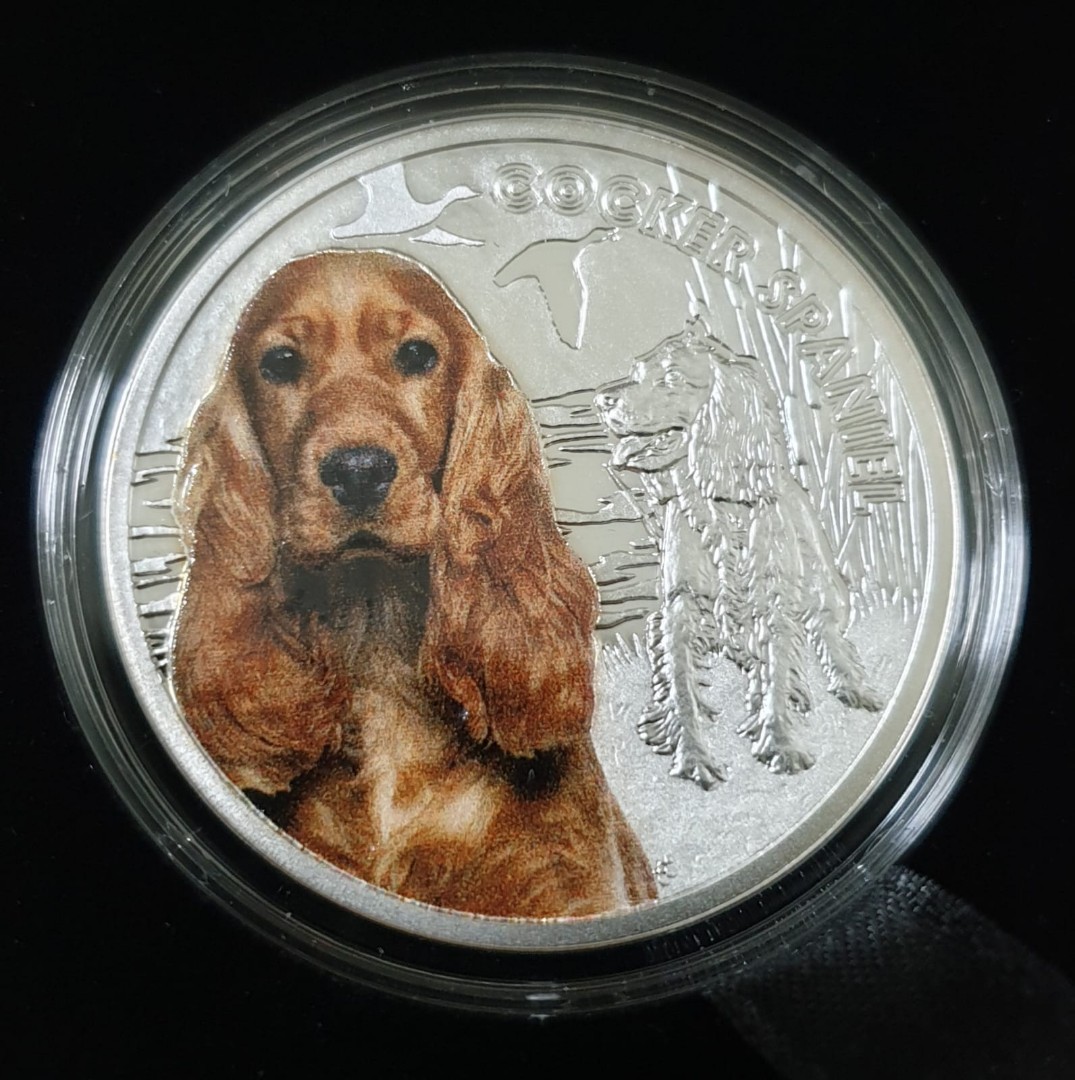 *Limited Edition* 2014 Niue Cocker Spaniel Silver coin, Hobbies & Toys ...