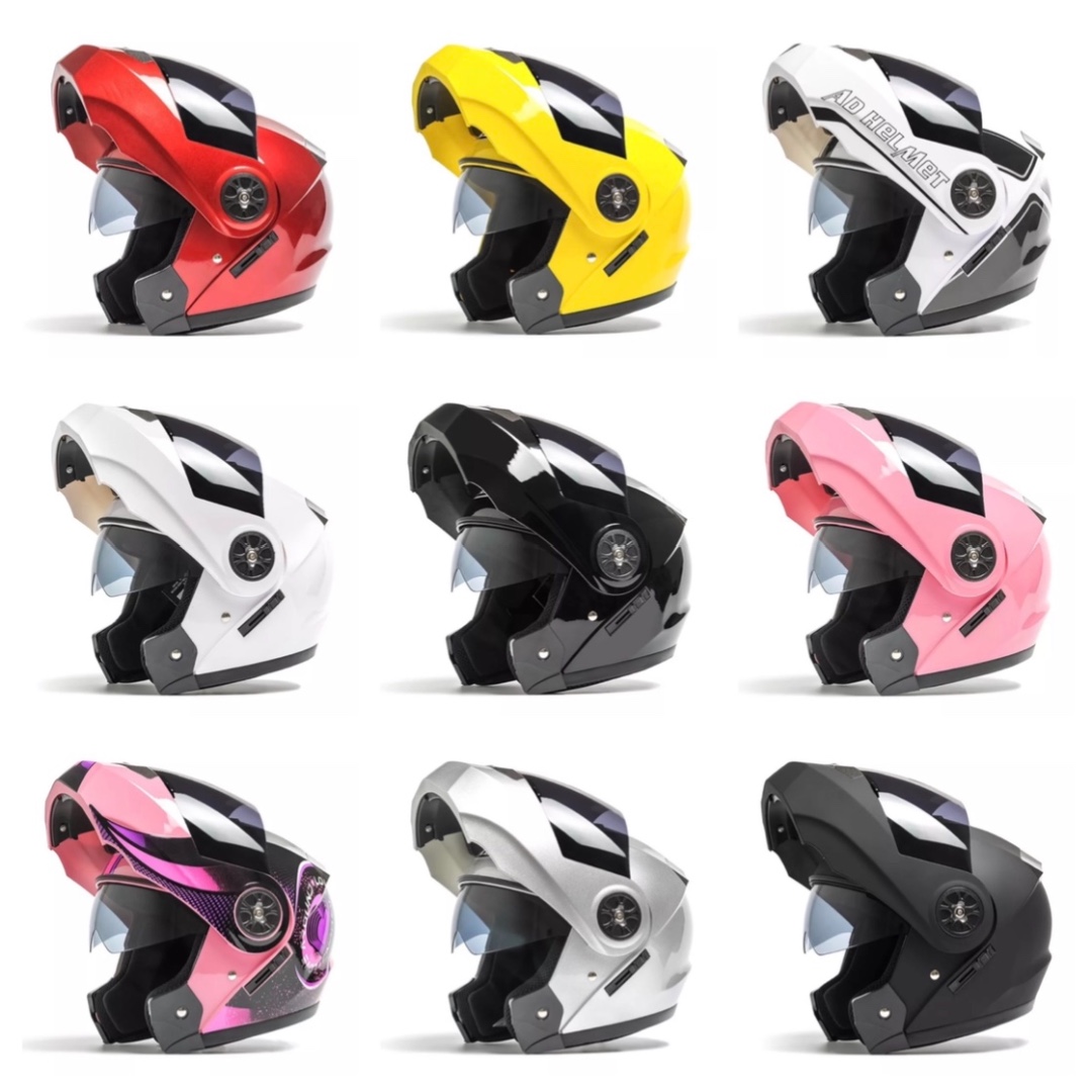 Many Colours/Designs Full Face Flip Up Motorcycle Motorbike Bike ...