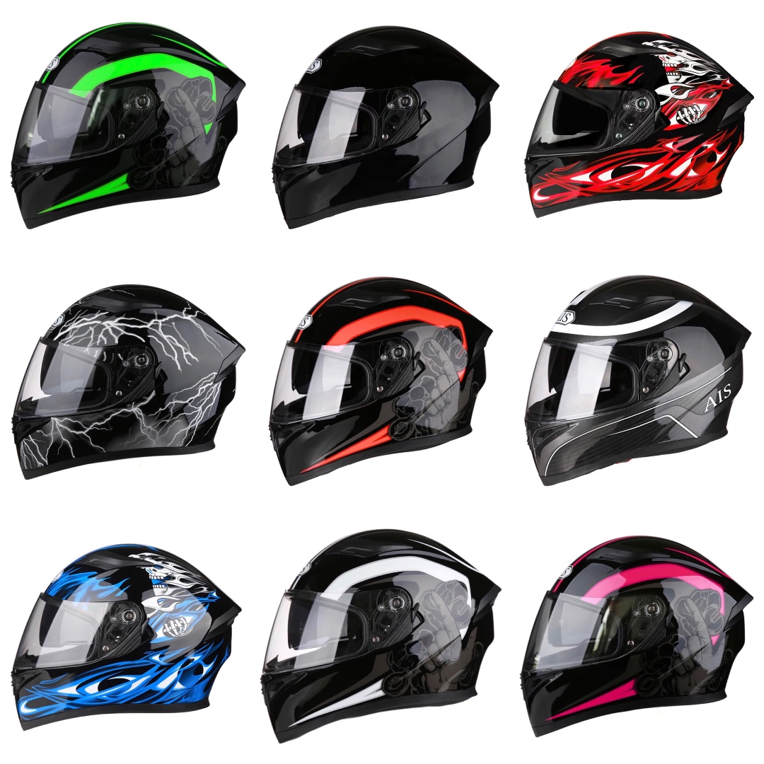 Many Colours/Designs Full Face Motorcycle Helmet Motorbike Bike RG ...