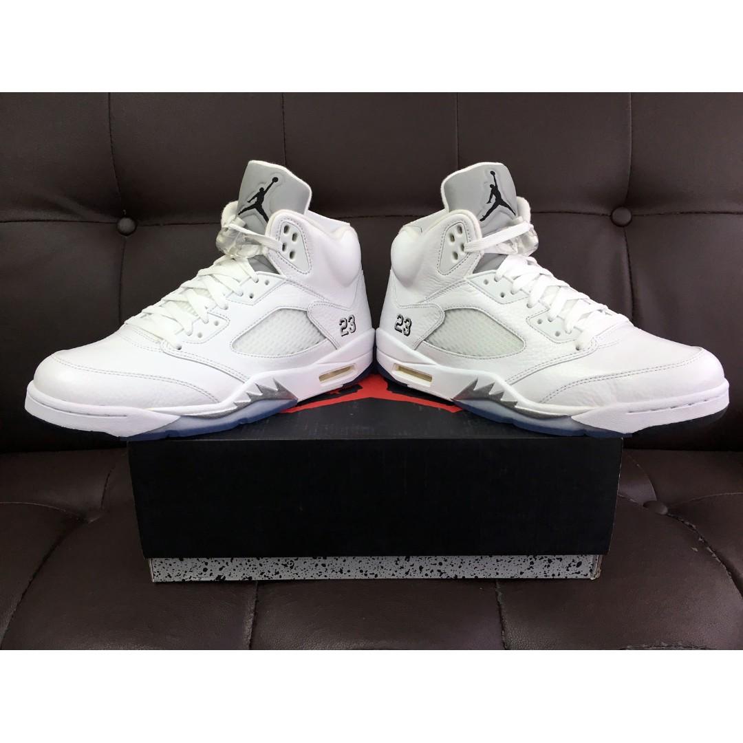 NIKE AIR JORDAN AJ 5 V METALLIC BLACK SILVER FIRE RED GRAPE 1 11 BRED ...