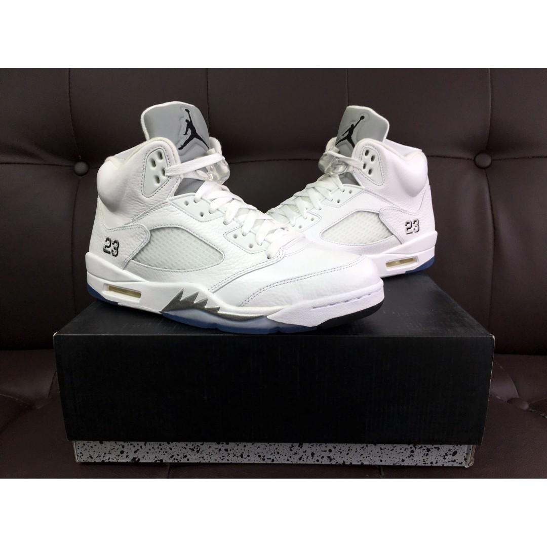 NIKE AIR JORDAN AJ 5 V METALLIC BLACK SILVER FIRE RED GRAPE 1 11 BRED ...