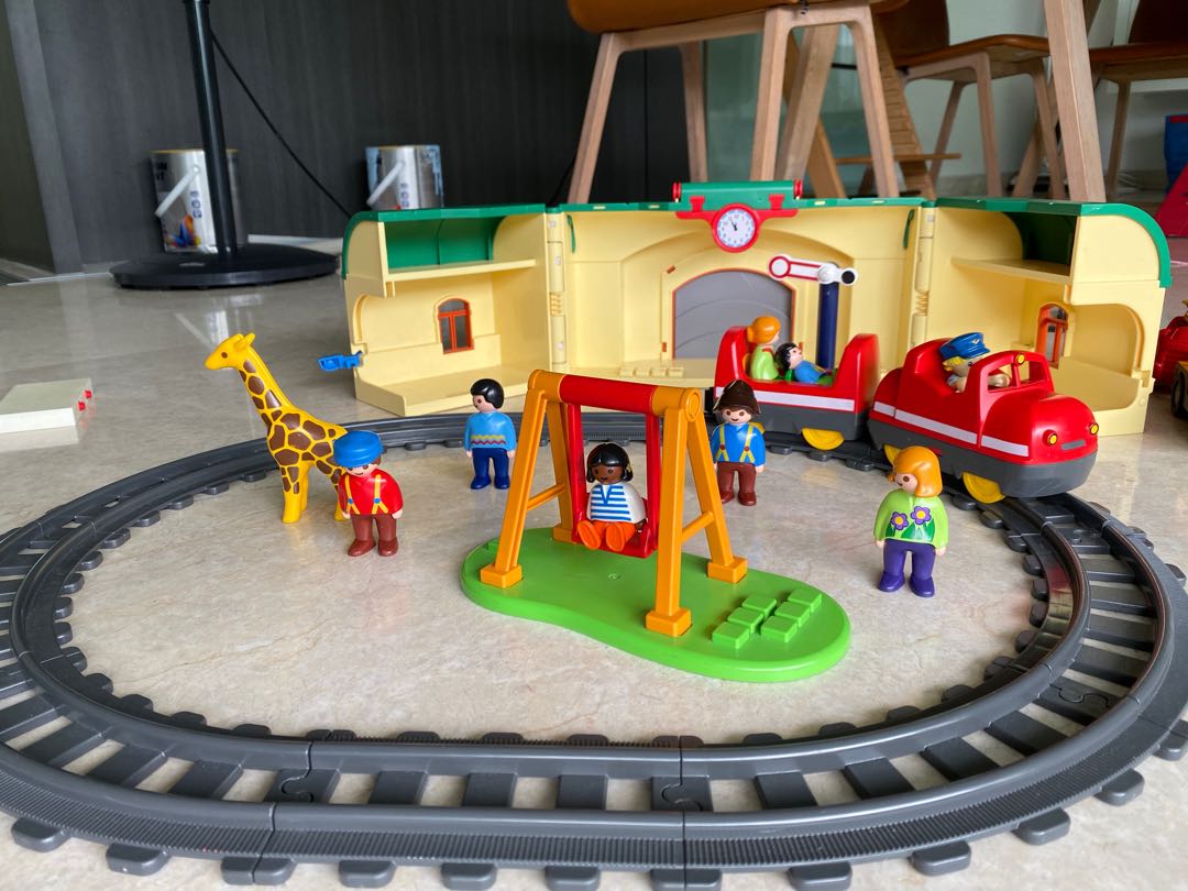 Playmobil train set with additional figurines., Hobbies & Toys, Toys ...