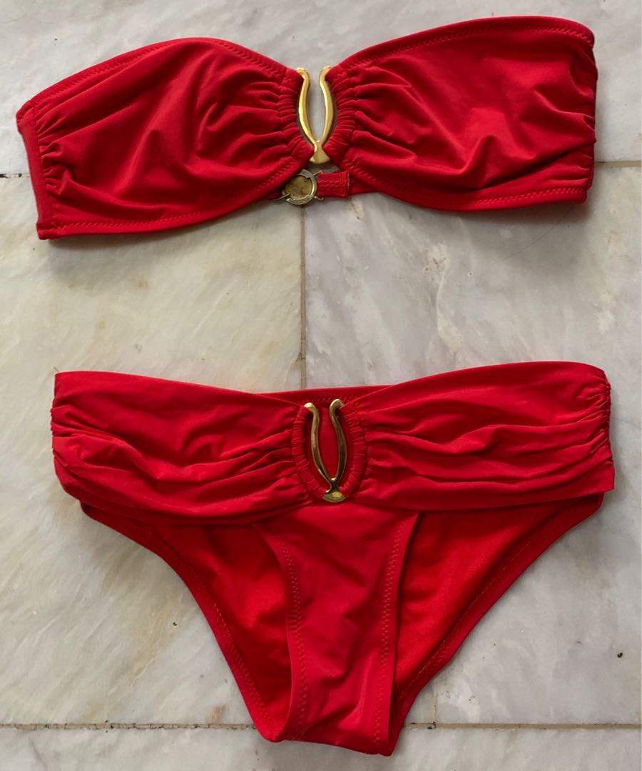 Red Bikini, Women's Fashion, Tops, Sleeveless on Carousell