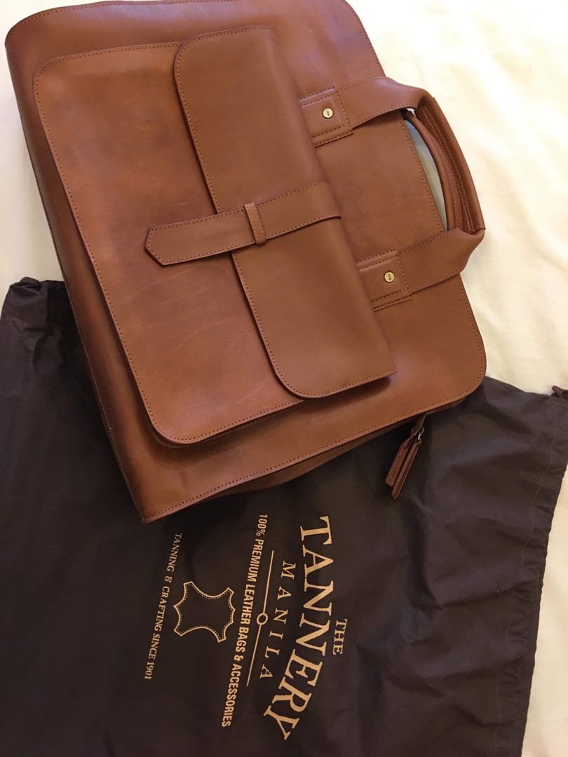 The Tannery Manila Leather Briefcase, Men's Fashion, Bags, Briefcases ...