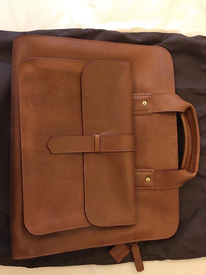 The Tannery Manila Leather Briefcase, Men's Fashion, Bags, Briefcases ...