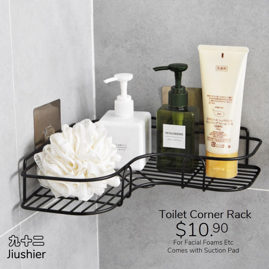 Toilet Corner Rack, Furniture & Home Living, Bathroom & Kitchen ...