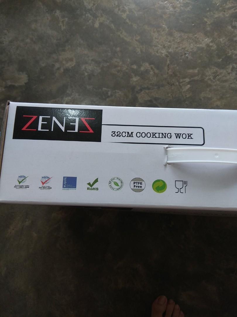 ZENEZ 32cm Cooking Wok, Furniture & Home Living, Kitchenware ...
