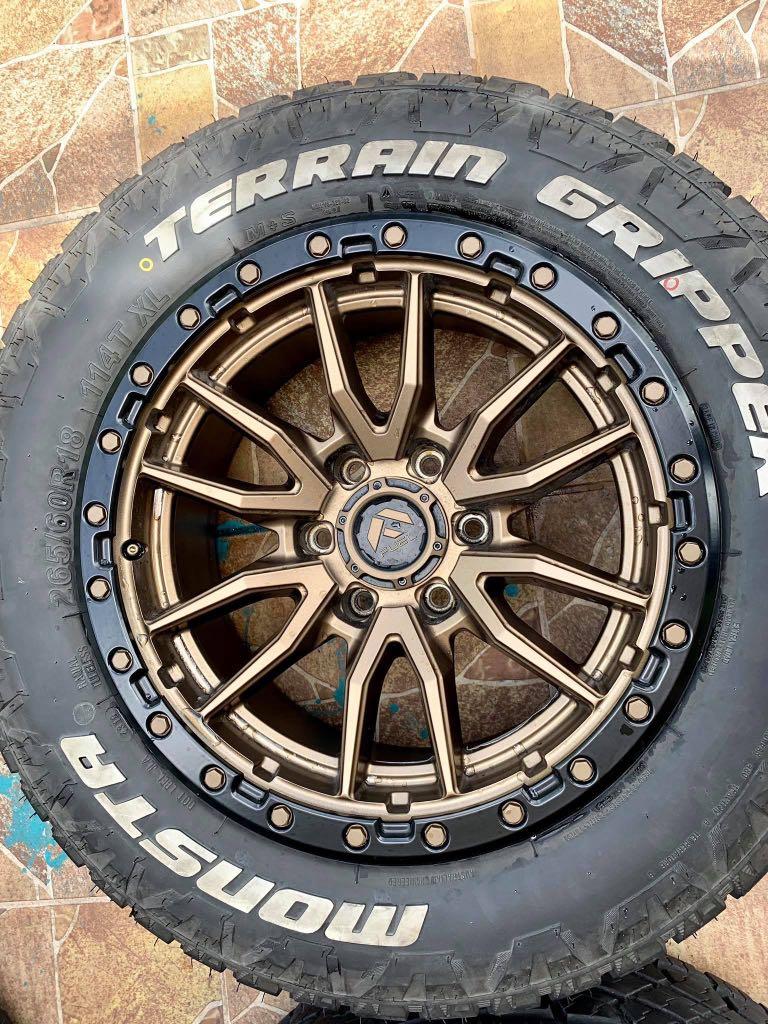 18s Fuel Rebel Rims Monsta Tires 265 60 r18, Car Parts & Accessories ...
