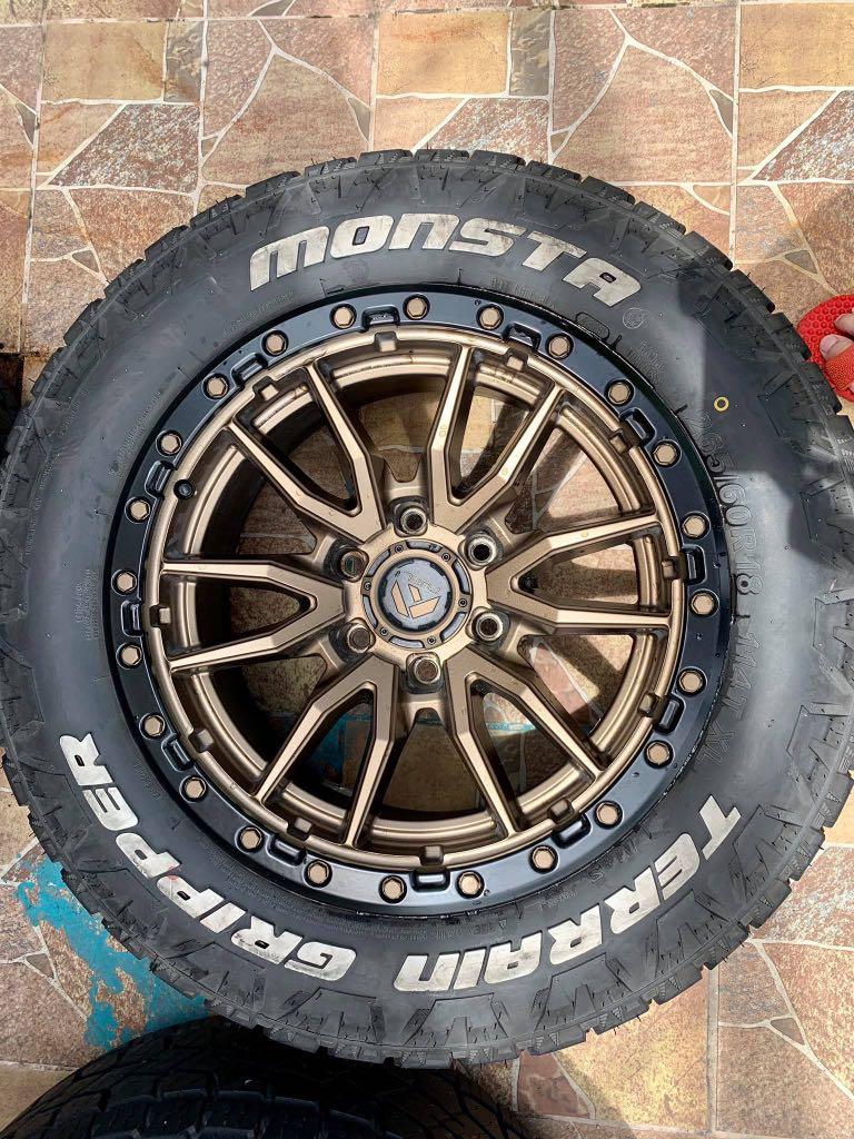 18s Fuel Rebel Rims Monsta Tires 265 60 r18, Car Parts & Accessories, Mags and Tires on Carousell