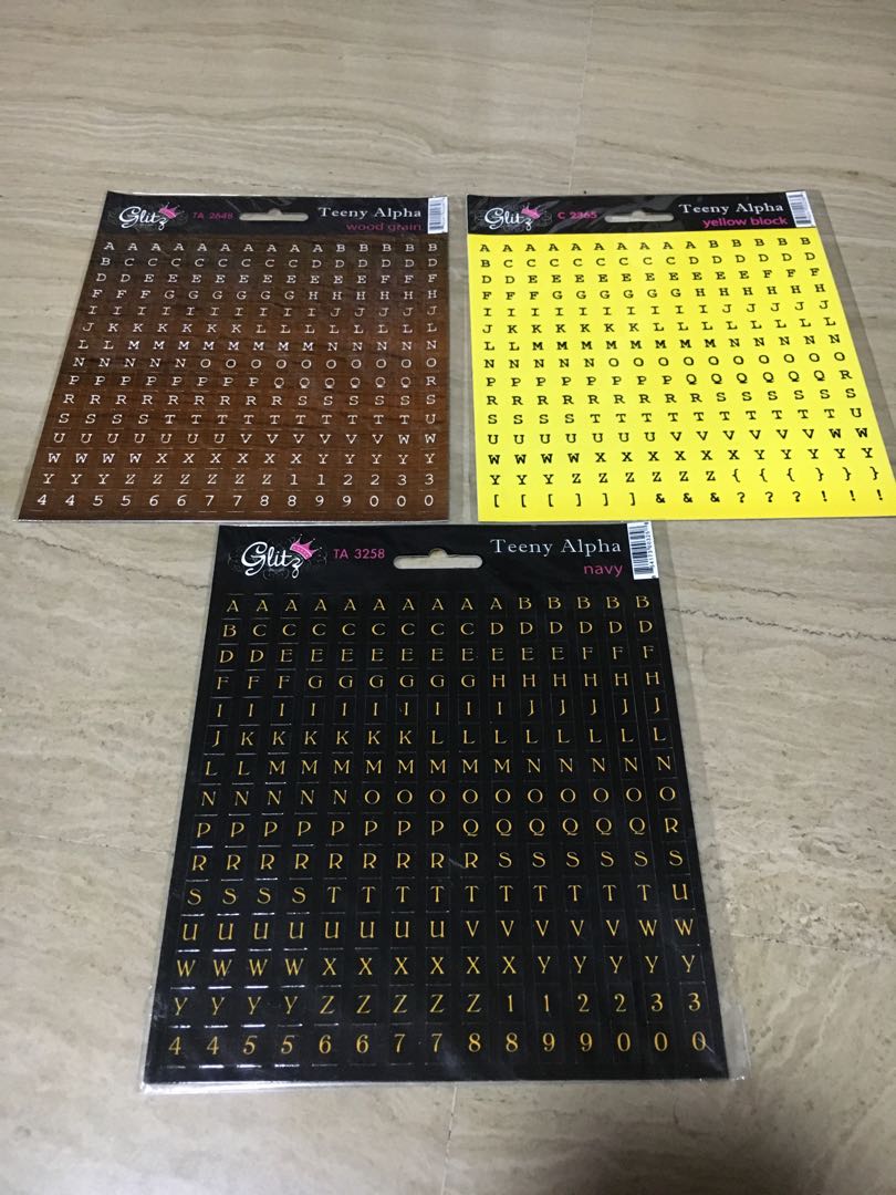 Alphabet Stickers, Hobbies & Toys, Stationery & Craft, Craft Supplies ...