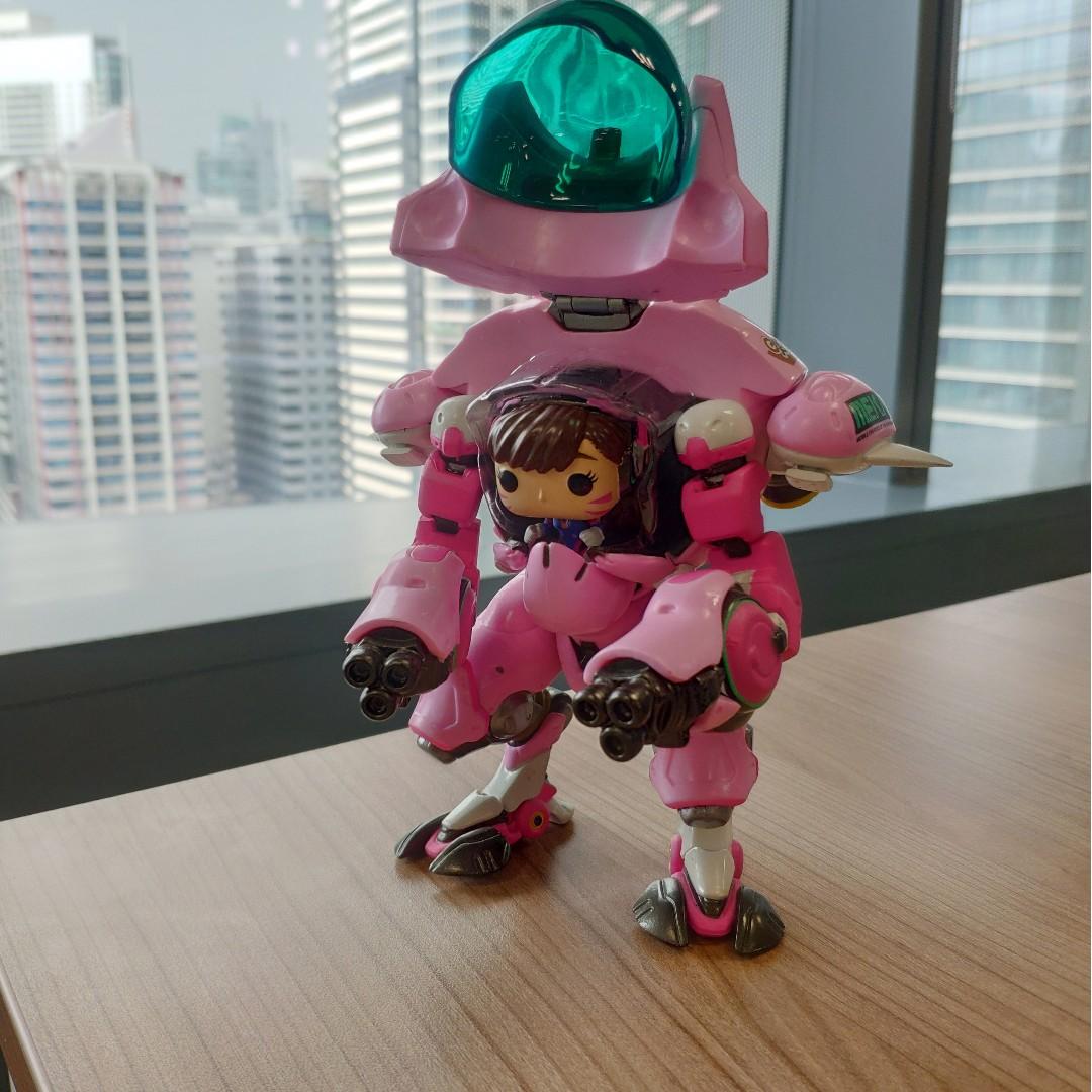 Funko POP Games: Overwatch D.VA & Meka 6" POP and Toy Figure, Video ...