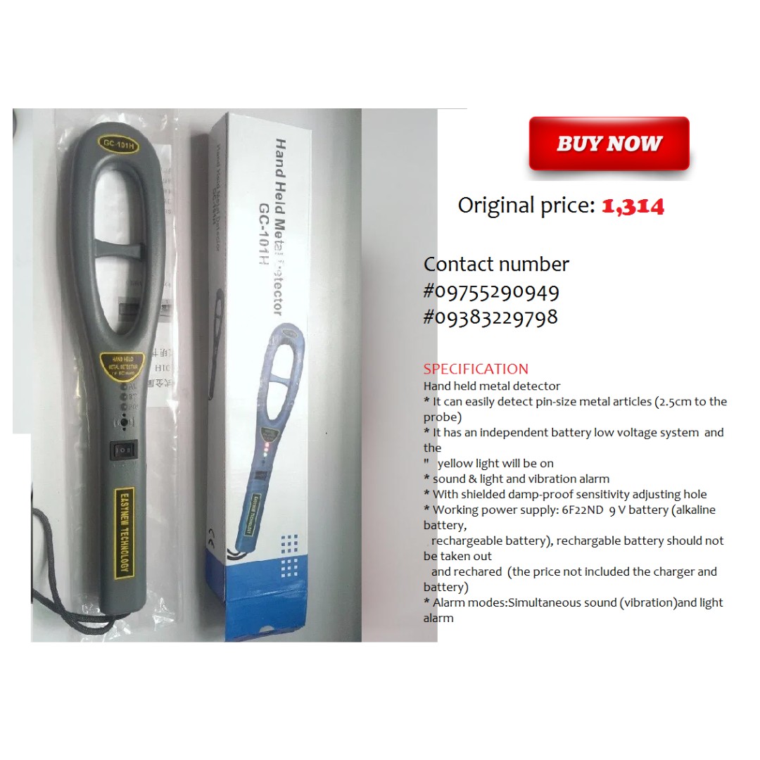 Hand held metal detector GC-101H, Furniture & Home Living, Security ...