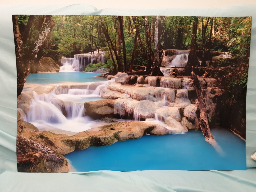Large Landscape Print // Waterfall, Hobbies & Toys, Stationery & Craft ...