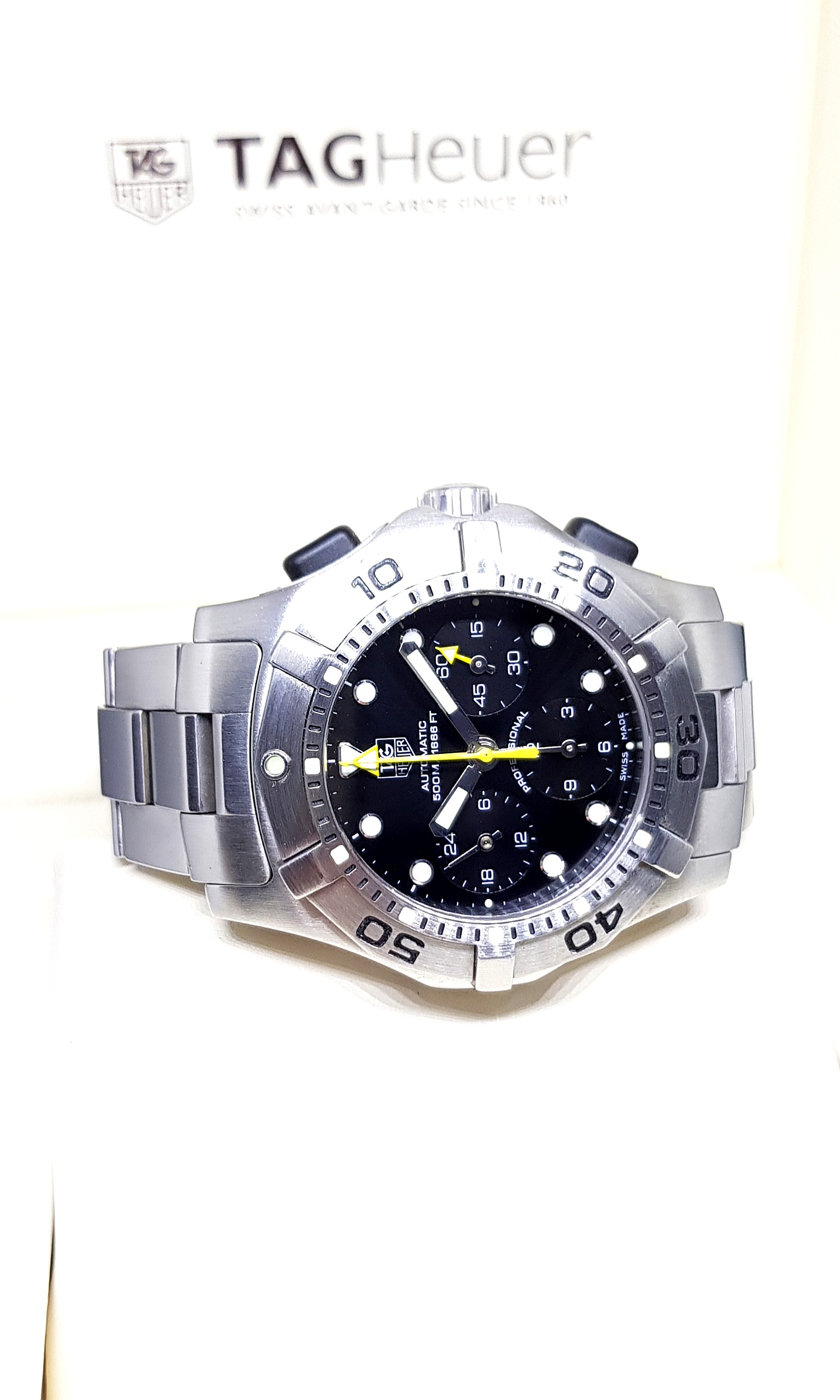 (NOT AVAILABLE) Tag Heuer Aquagraph 500M Chronograph Diver Watch ...