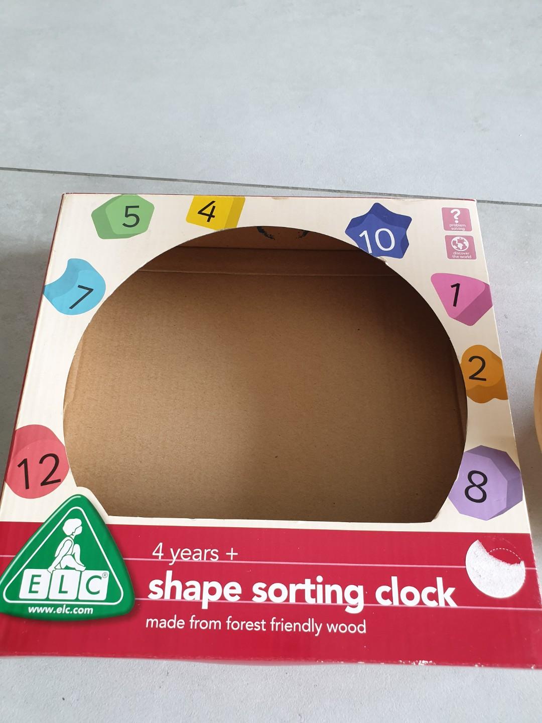 Preloved ELC shape sorting clock, Hobbies & Toys, Toys & Games on Carousell
