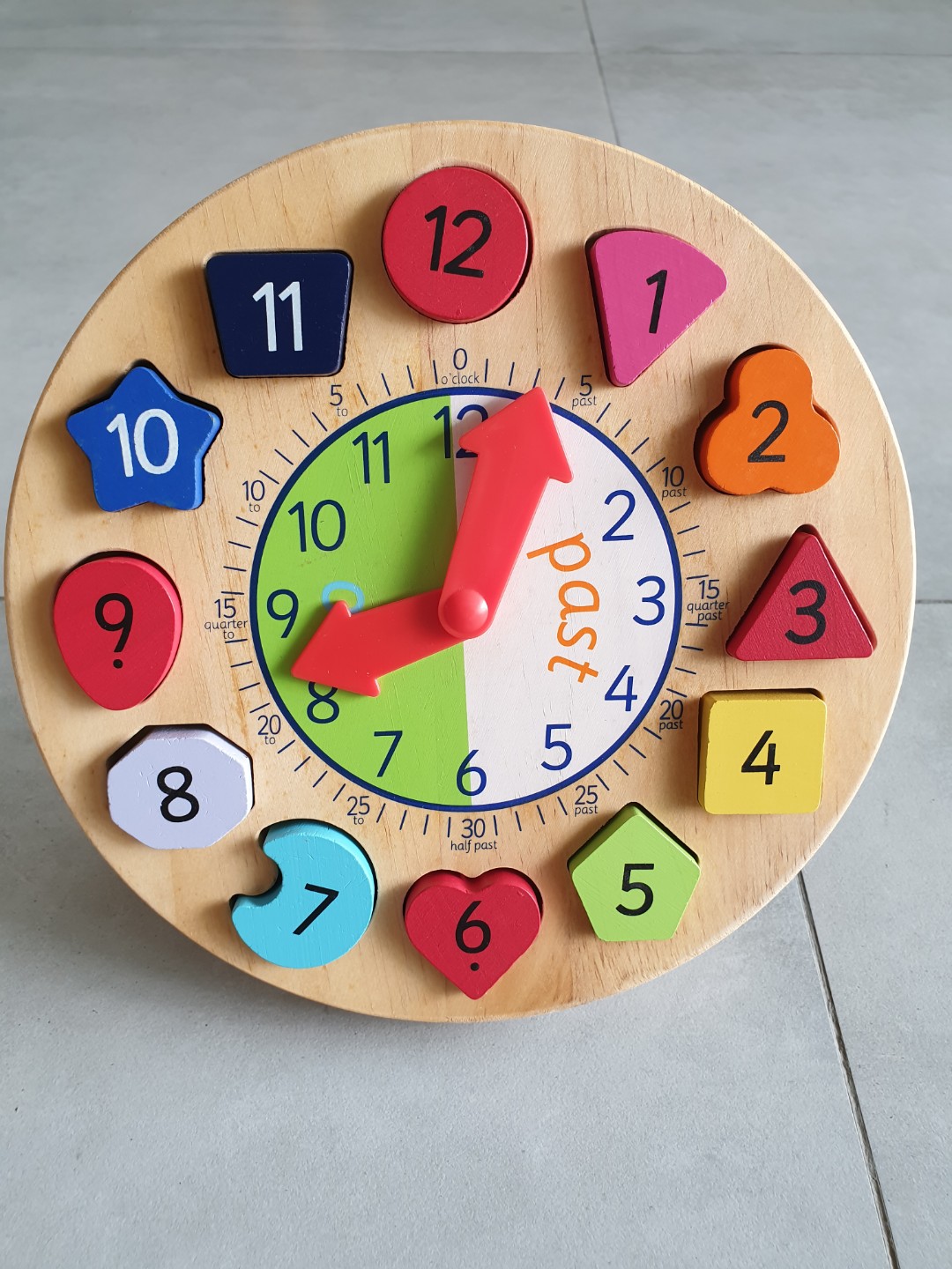 Preloved ELC shape sorting clock, Hobbies & Toys, Toys & Games on Carousell