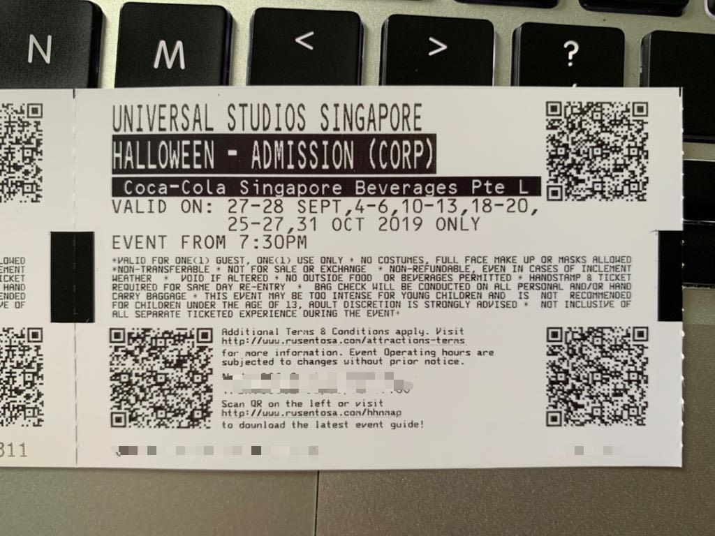 RWS / USS HALLOWEEN TICKETS, Tickets & Vouchers, Local Attractions ...