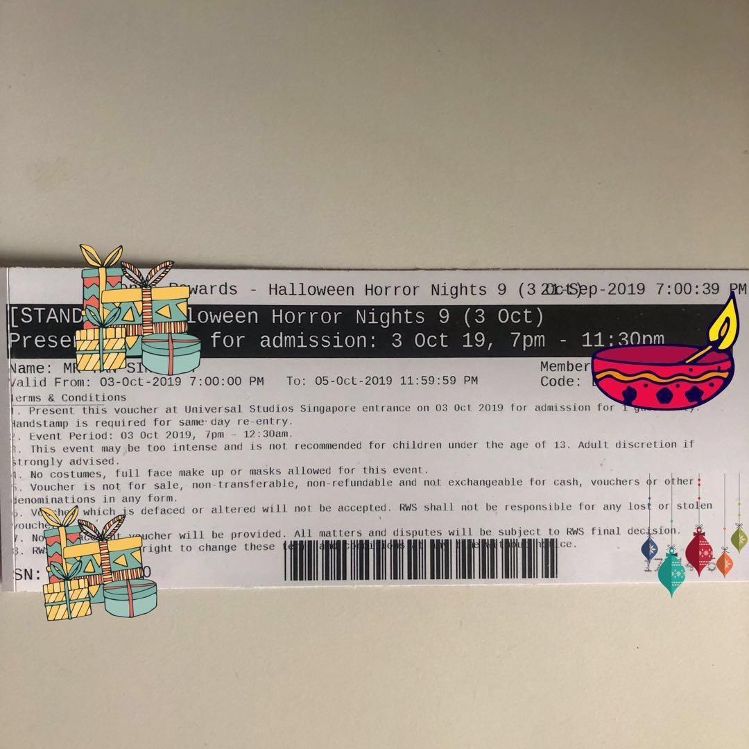 RWS Halloween Horror Nights Tickets (Sold), Entertainment, Events ...