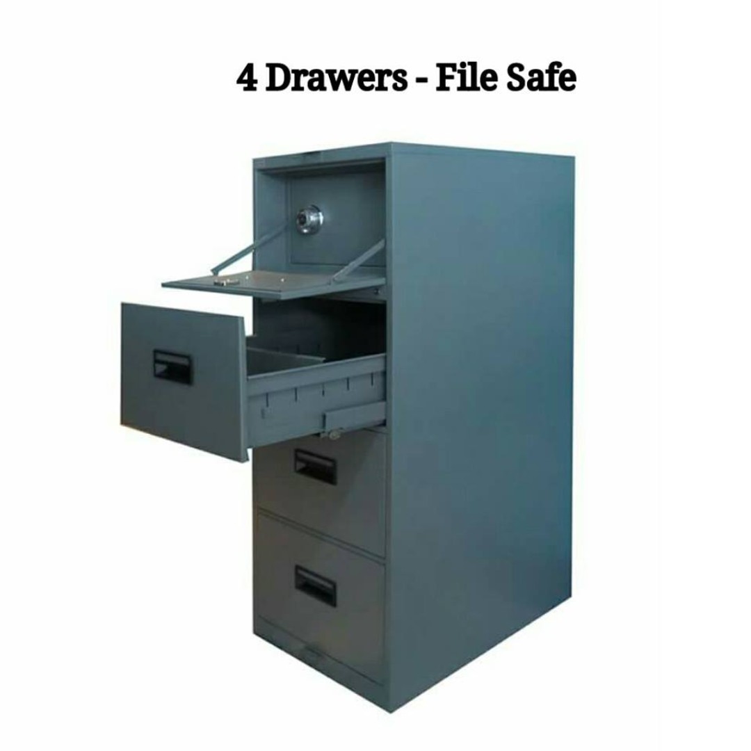 Vertical File Safe 4 (Four) Drawers, Furniture & Home Living, Office ...