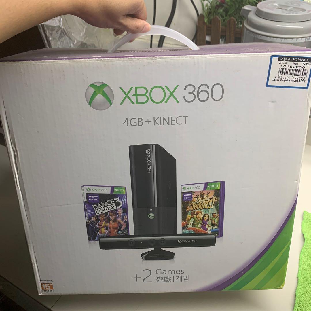 XBox 360 Slim complete with Kinect, Wireless Controller and Games ...