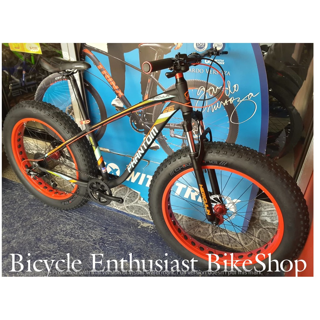 2019 Phantom Herculin 26" Fat Bike Fatbike Alloy Hydraulic Powered By ...