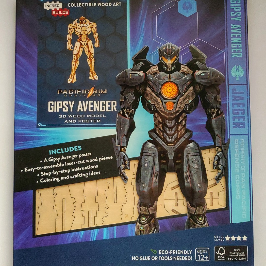 3D Wood Model Gipsy Avenger from Pacific Rim merk Incredi Builds, Toys ...