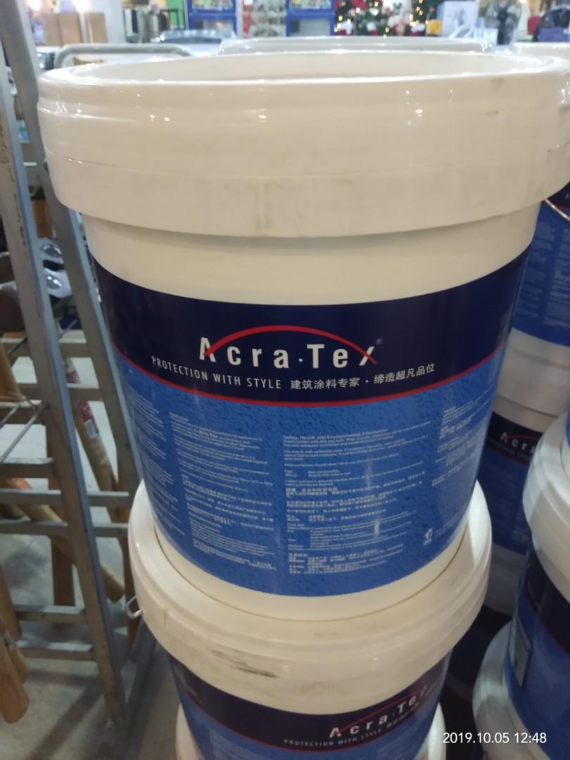 Acratex paint 16L white latex, Furniture & Home Living, Cleaning ...
