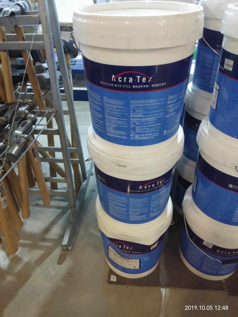 Acratex paint 16L white latex, Furniture & Home Living, Cleaning ...