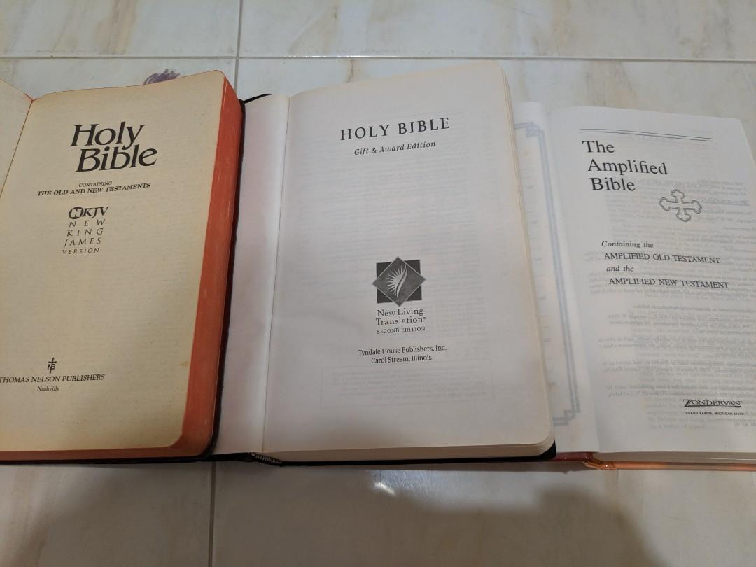 BIBLES - 3 DIFFERENT VERSIONS TO GIVEAWAY, Hobbies & Toys, Books ...