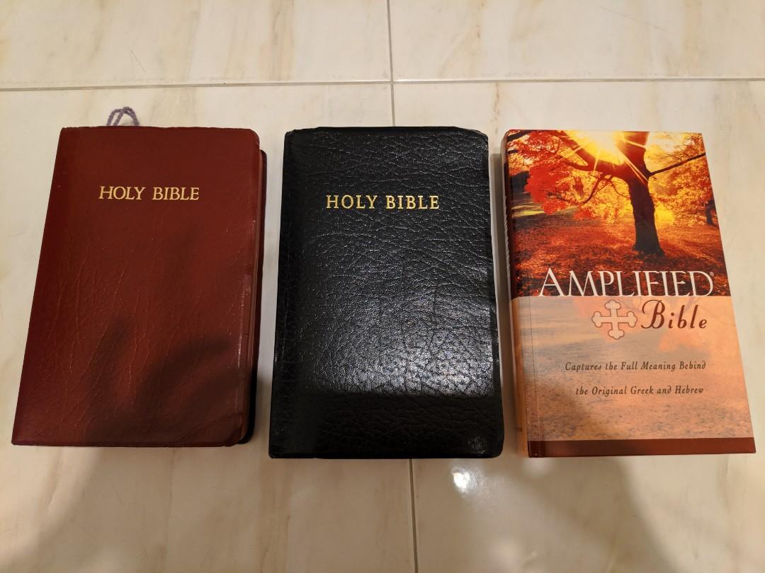 BIBLES - 3 DIFFERENT VERSIONS TO GIVEAWAY, Hobbies & Toys, Books ...