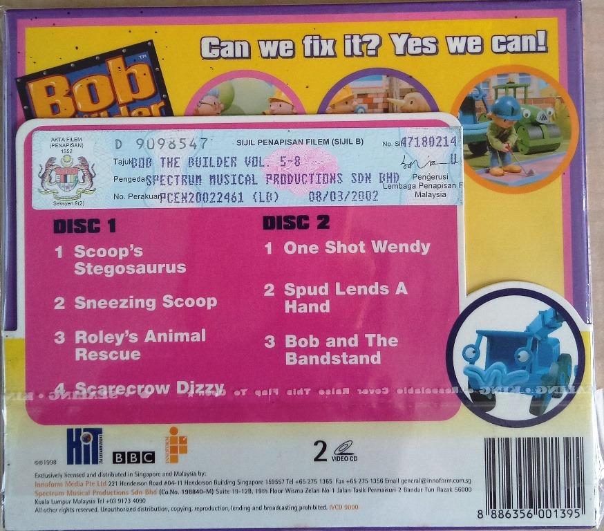 British Children's Animated TV Show - Bob The Builder Wendy 2VCD 6 Episodes, Hobbies & Toys ...