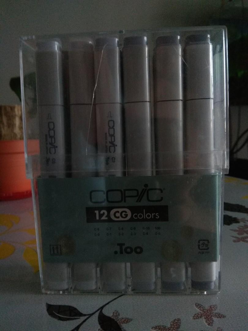 COPIC Marker 12 CG colours, Hobbies & Toys, Stationery & Craft, Other ...