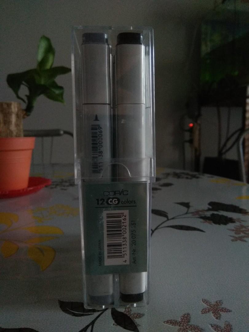 COPIC Marker 12 CG colours, Hobbies & Toys, Stationery & Craft, Other ...