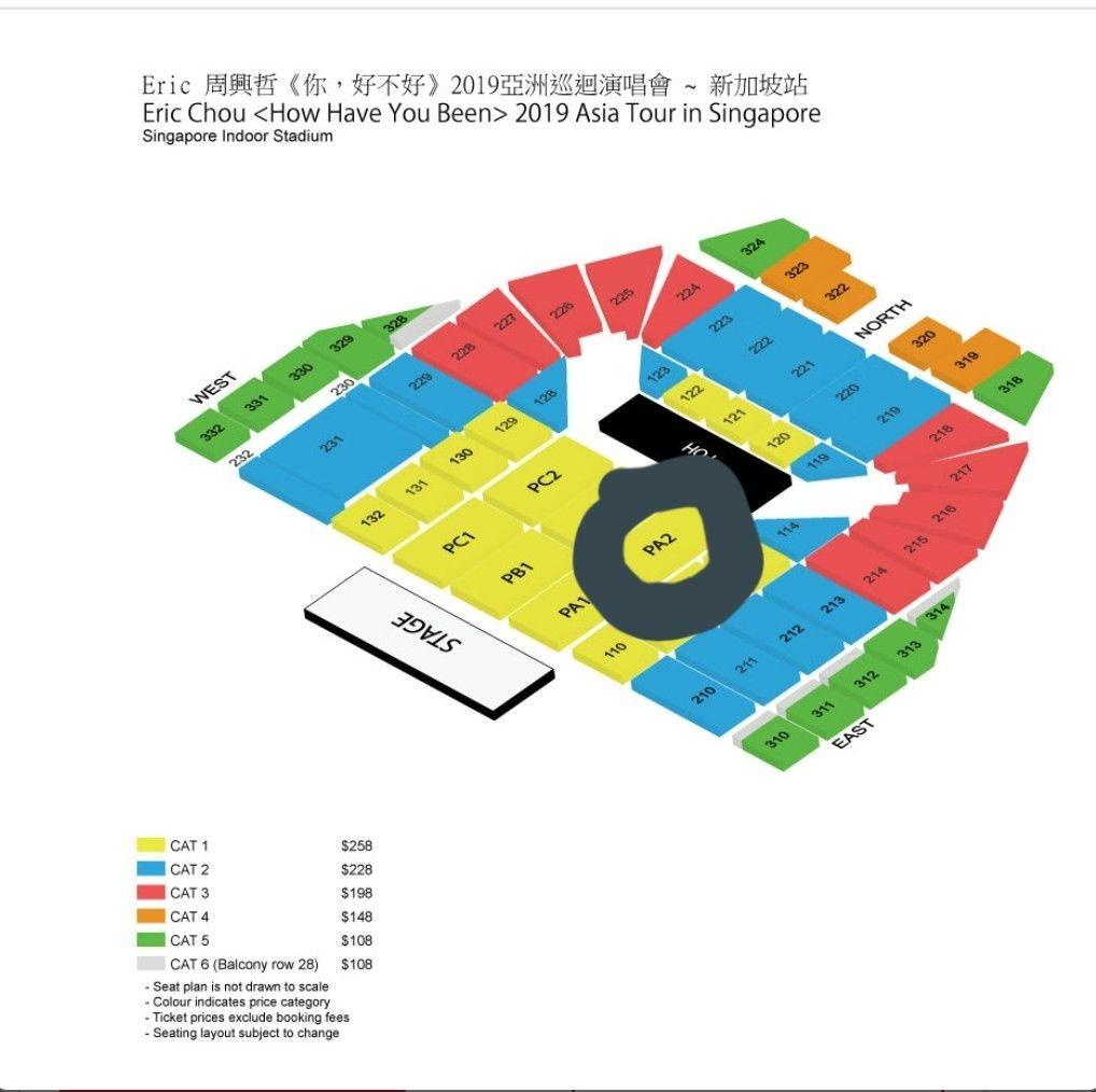(X2) ORIGINAL PRICE Eric Chou Concert Singapore CAT 1 (x2), Tickets & Vouchers, Event Tickets on ...