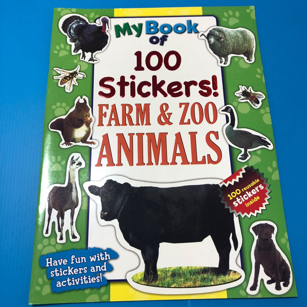 Farm and zoo animals sticker and activity book, Hobbies & Toys, Books ...