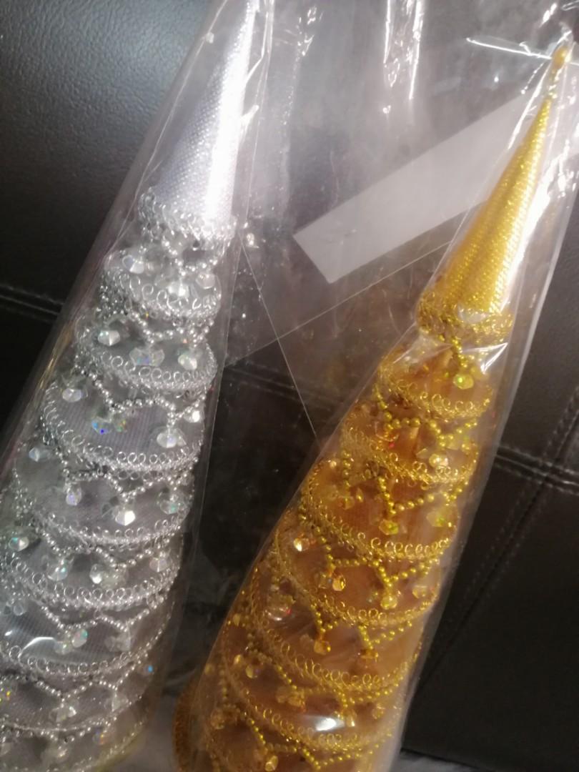 Gold & Silver Offering Tree Set for Your Home/Office Altar, Hobbies ...