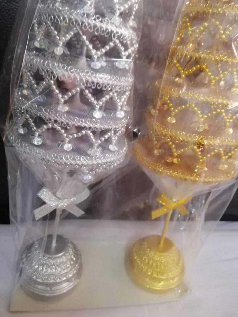 Gold & Silver Offering Tree Set for Your Home/Office Altar, Hobbies ...