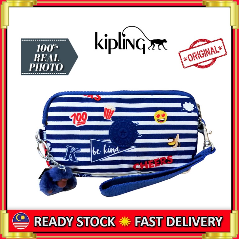 KP058*BRAND NEW WITH TAG*AUTHENTIC KIPLING LOWIE POUCH/WRISTLET/CLUTCH ...