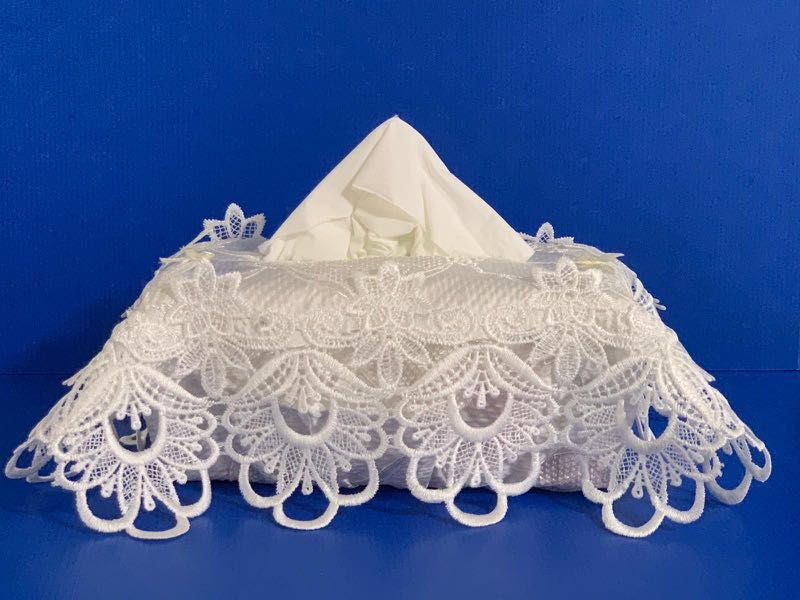 Lace Tissue Box Cover, Everything Else on Carousell