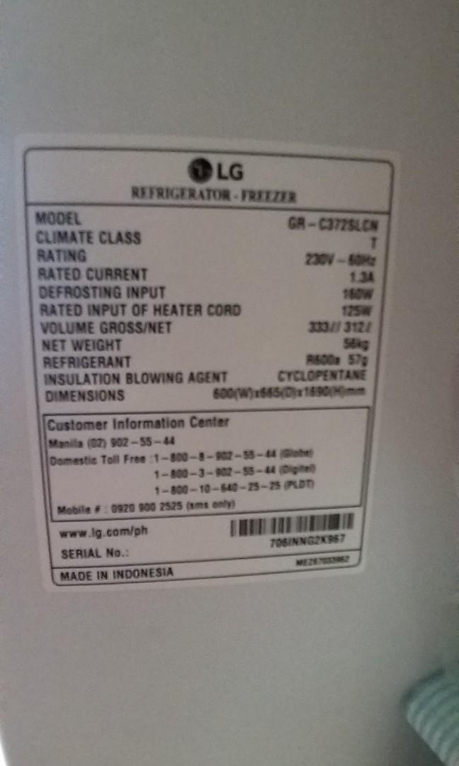 LG Inverter Linear Refrigerator, TV & Home Appliances, Kitchen ...