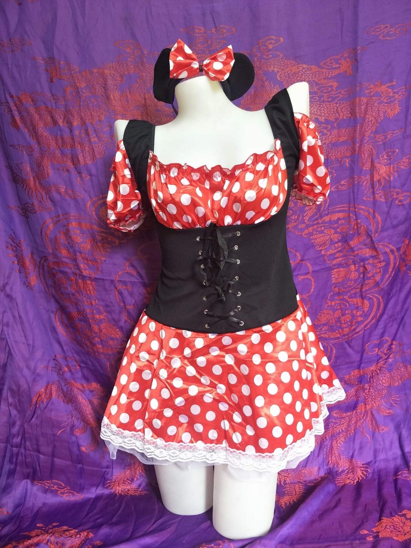 Minnie Mouse Adult Costume ( Complete Set), Women's Fashion, Dresses ...