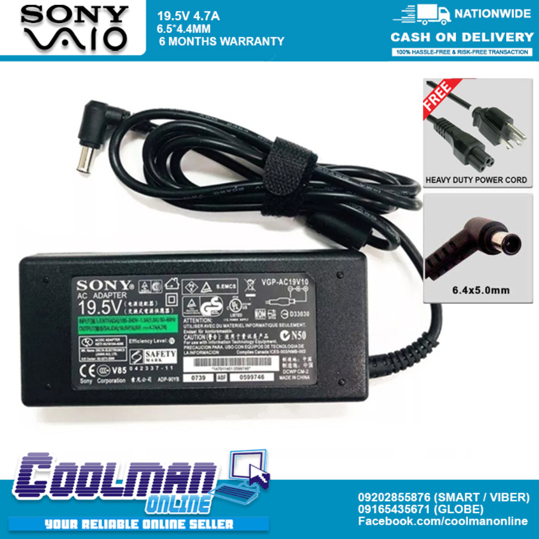 Original 90W AC Adapter For Sony Bravia W600B W-600B 24'' 32'' 40'' 42 ...