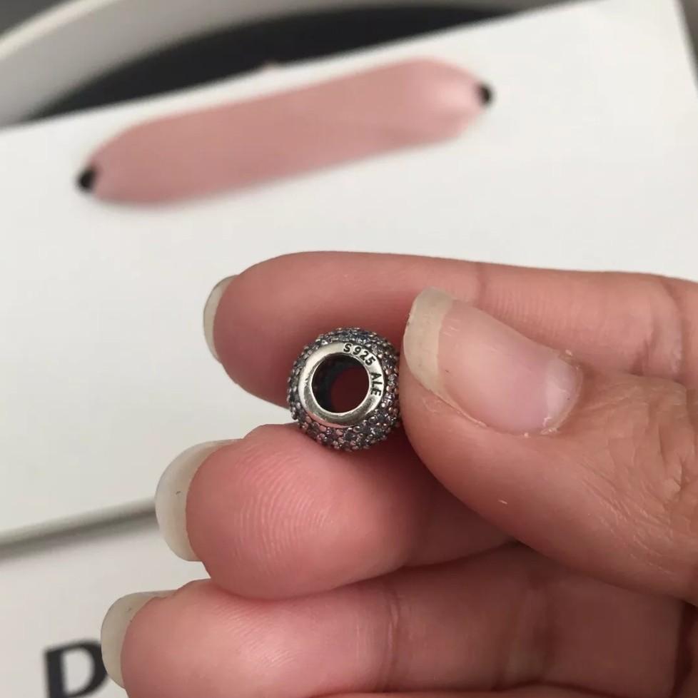 Pandora Pave Ball White Charm, Women's Fashion, Jewelry & Organisers ...