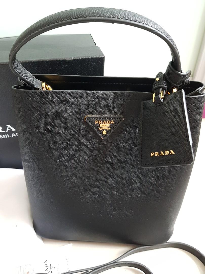 Prada bucket bag in cowhide leather, Women's Fashion, Bags & Wallets ...