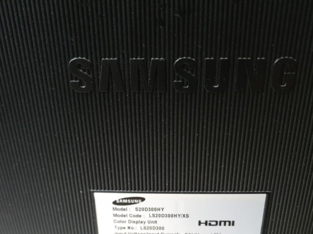 Samsung Monitor S20D300, Computers & Tech, Parts & Accessories, Monitor ...