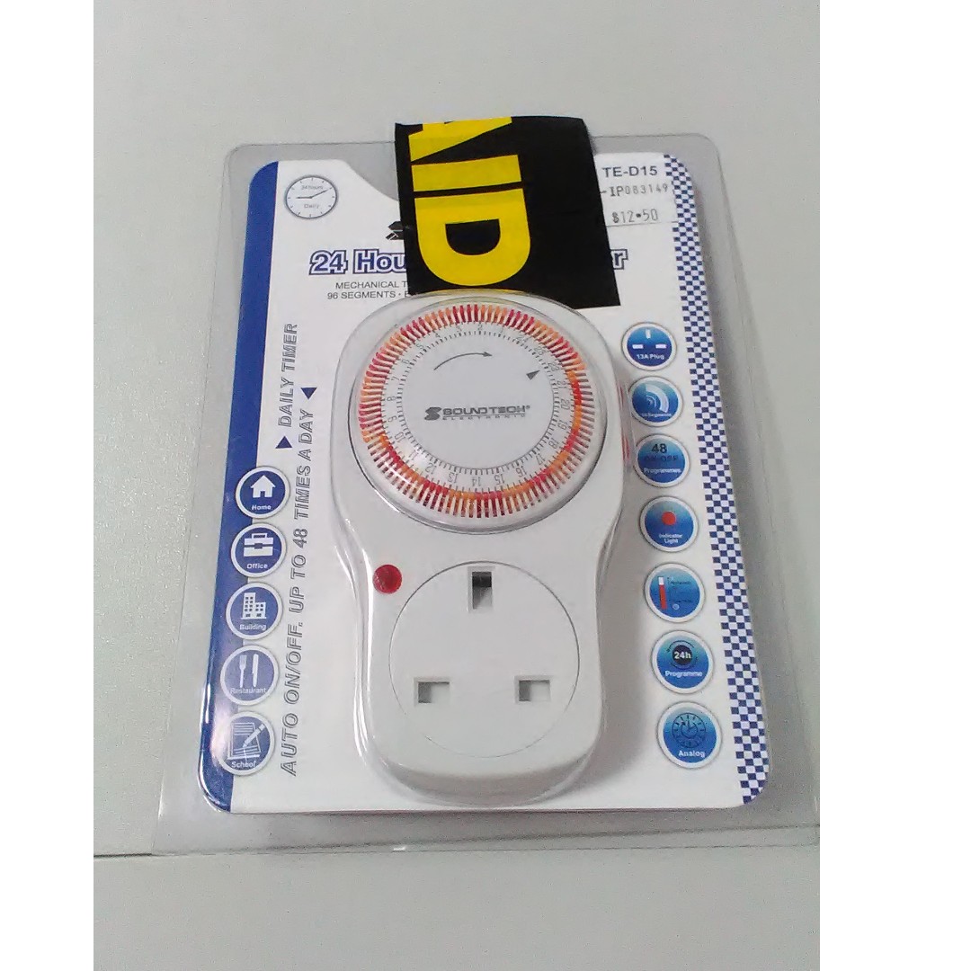 TIMER : SOUNDTECH 24 HOURS ANALOG TIMER, Everything Else on Carousell